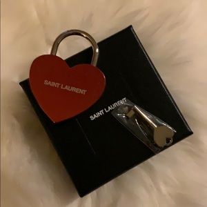 Saint Laurent | Accessories | Saint Laurent Heart Red Lock Key ...